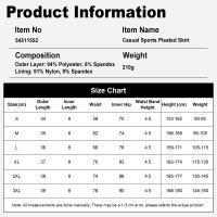 China Women's Sports Skirt Tennis Skirt Summer Yoga Skirt High Waist Solid Color Fitness Pleated Skirt Lulu Style Tennis Skirt for sale