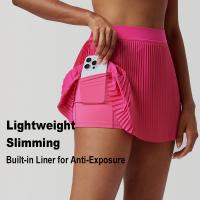 China Women's Sports Skirt Tennis Skirt Summer Yoga Skirt High Waist Solid Color Fitness Pleated Skirt Lulu Style Tennis Skirt for sale
