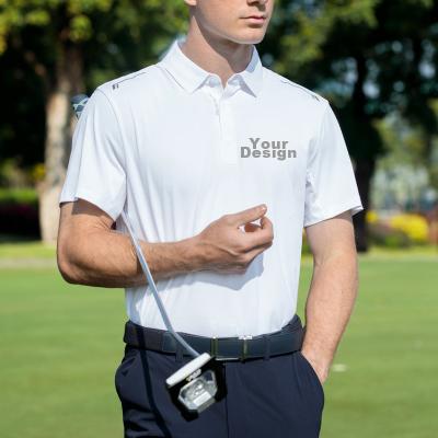 China Custom Logo Men's Golf Short Sleeve Polo Shirt YF778 Breathable Stretch Sport Golf T-Shirt for sale
