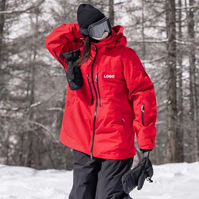 China OEM Custom Couple American Style Snowboard Jacket Waterproof Windproof Thick Warm Winter Ski Outer Coat for sale