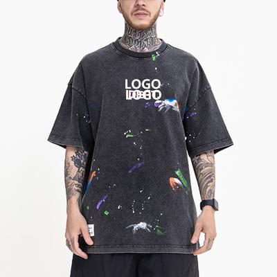 China 2024 Vintage Regular Fit Men's T-Shirt Digital Printed Street Fashion New 100% Cotton Knitted Eco-friendly Heavyweight Quick Dry for sale