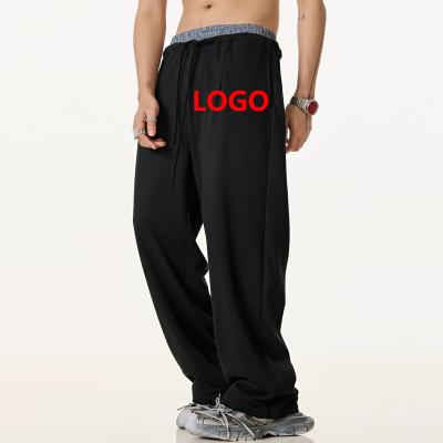 China 100% Cotton Men's Straight Sweatpants Autumn Pants Soft Breathable Fabric Quick Dry Loose Fit Casual Daily Outdoor Wear for sale