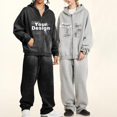 China 360G Street Graffiti Mural Print Zip Up Hoodie Oversized Zip Sweatshirt | OEM ODM Custom Logo, Replaceable Fabric, Multiple Pantone Color Codes, Low MOQ for sale