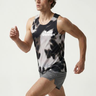 China Custom OEM ODM Printed Mesh Quick‑Dry Men's Sports Tank Top for sale