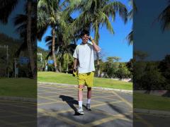 Men's Stain Resistant Quick Dry Stand Collar T-shirt Outdoor Sports Short Sleeve Top