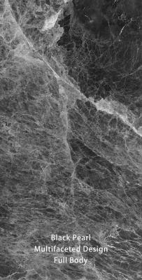 Cina Imitazione in pietra 3D Piastrelle di porcellana nera lucida 600x1200mm per pavimenti esterni in vendita
