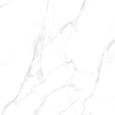China 600x600mm Ivory Glossy Natural Stone Effect Porcelain Tile for sale