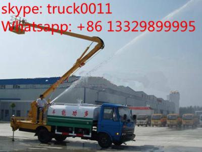 dongfeng brand high altitude operation truck with water tanker, hot sale hydraulic bucket truck with water tank