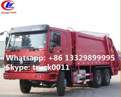 China factory sale best price SINO TRUK HOWO 6*4 garbage compactor truck for sale, HOWO 16cbm compacted garbage truck for sale for sale