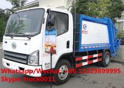 China best seller FAW new 4x2 garbage compactor truck for sale, Factory sale High quality FAW brand compacted garbage truck for sale