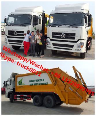 China high quality and lower price Customized dongfeng 18cbm garbage compactor truck, refuse garbage vehicle for Botswana, for sale