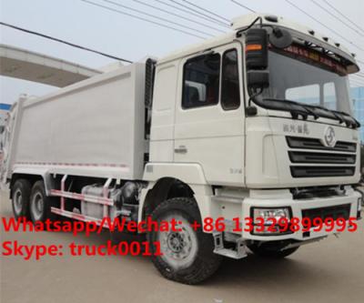 China customized SHACMAN 6*4 LHD18 cubic meters compression garbage truck for sale, HOT SALE! shacman  refuse garbage truck for sale