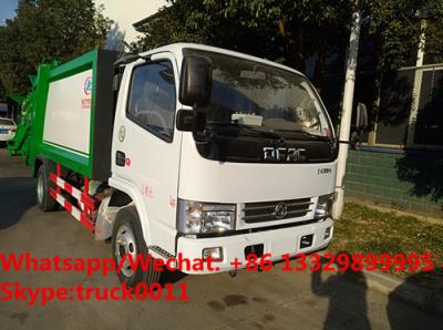 China new best seller-dongfeng LHD/RHD 4tons compression garbage truck for sale, Factory sale customized refuse garbage truck for sale