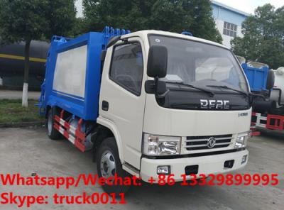 China best seller good price smaller dongfeng 5m3 4tons compression garbage truck for sale, garbage compactor truck for sale for sale