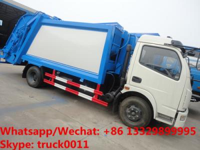 China factory sale best price Dongfeng 4*2 LHD 6-7m3 compacted garbage truck, refuse garbage truck for The Kyrgyz Republic for sale