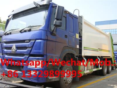China new manufactured best price HOWO 16-20cbm garbage compactor truck for sale, good refuse wastes collecting vehicle for sale