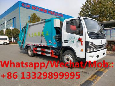 China Best seller-dongfeng 165hp diesel Euro 6 7cbm compacted garbage truck for sale,good price 7cbm garbage compactor vehicle for sale