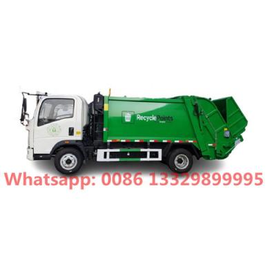 China Customized HOWO 5cbm 4tons garbage compactor truck for sale, HOT SALE!  Best price rearloaders compress garbage truck for sale