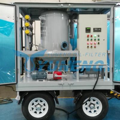 China CE Certified Vacuum Transformer Oil Filtration Machine with Pheumatic Tyres for sale