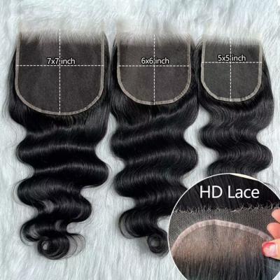 Cina 12A HD Chiusura a pizzo 6x6 Remy Capelli Umani Svizzeri Etero Capelli Indiani in vendita