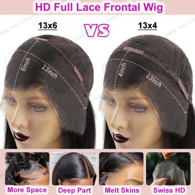 Cina Cuticola allineata Swiss HD Lace Wig 13x6 Capelli umani frontali in vendita
