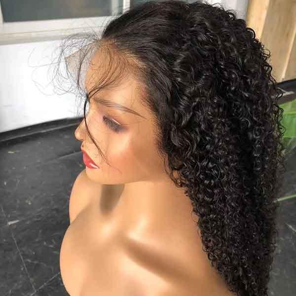 Quality Swiss HD Lace Glueless Hd Wig Jerry Curly 13x6 Deep Wave Frontal Wig for sale