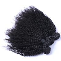 Quality Kinky Curly 10 Inch Peruvian Wig Natural Wavy Bundles Double Weft Weaves 1/3/4 for sale