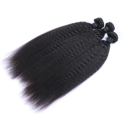 Cina OEM Malese Yaki 26 pollici Fusioni di capelli grezzi Venditori Kinky Straight 12A in vendita