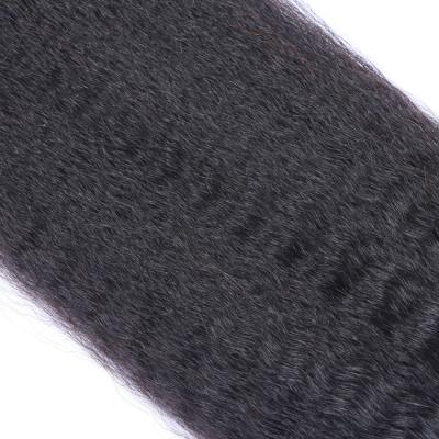 Cina OEM Malese Yaki 26 pollici Fusioni di capelli grezzi Venditori Kinky Straight 12A in vendita