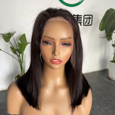 China Peruanische Bob HD Spitze Perücke Menschenhaar Transparent Kleberlos ODM zu verkaufen