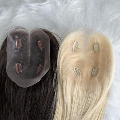 Cina Protesi di capelli umani rettilinei 613 Perrucca bionda tonificata Topper frontale a pizzo per donne bianche in vendita
