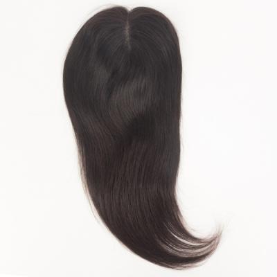Cina Naturale Vergine Vergine Remy Donna Perrucche Donna Toupee Rimpiazzo Capelli Umani Topper a pizzo trasparente in vendita