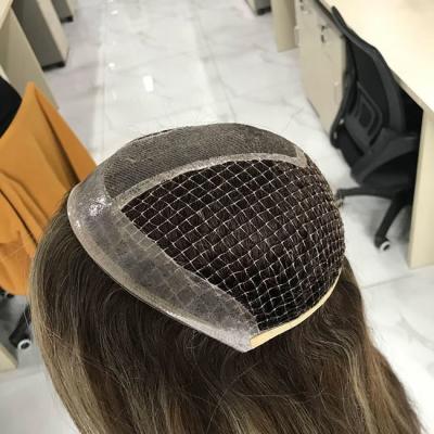 Cina 100% di crudo di donne Toupee capelli umani Toppers sostituzione rete da pesca per le donne in vendita