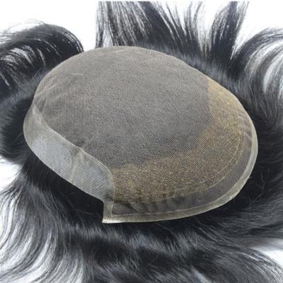 Cina Realistic Indian Mens Toupee Perugia per capelli umani 60g-65g Oem In Grosso in vendita