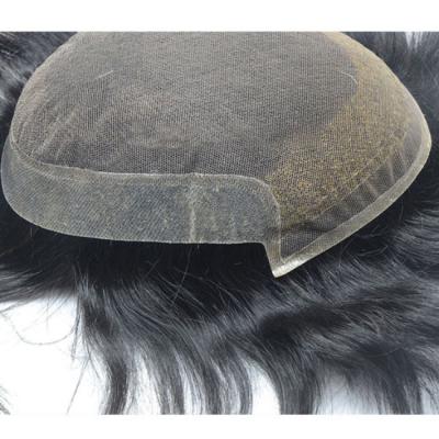 Cina Realistic Indian Mens Toupee Perugia per capelli umani 60g-65g Oem In Grosso in vendita