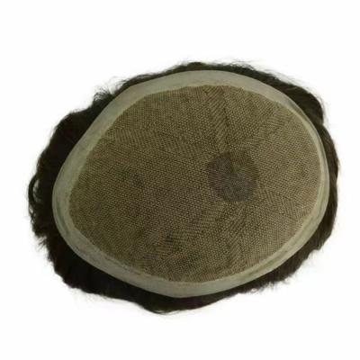 Cina 1B Tupe uomo reale capelli umani protesi mono fine 6x9 7x10 in vendita