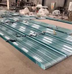 China Anti Aging FRP Daylighting Sheet Tiles Weather Resistant High Light Transmittance for sale