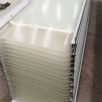 China Lightweight Tranparent FRP Skylight Panel Tiles Heat Insulation High Light Transmittance for sale