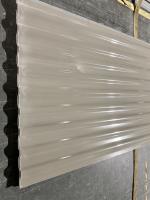 China FRP 1490 Glass Fiber Wavy Plate (Sample Color: 7047), designed for cooling tower applications. Measuring 1490 mm in width (unexpanded) with customizable length for sale