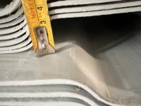 China FRP 1490 Glass Fiber Wavy Plate (Sample Color: 7047), designed for cooling tower applications. Measuring 1490 mm in width (unexpanded) with customizable length for sale