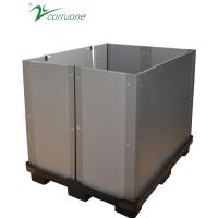 China HDPE Plastic Coaming Board Crate Corrugated Folding Pallet Box 1200x1000mm 300kg Capacity for sale