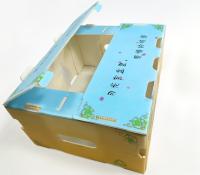 China Reusable Vegetable Corrugated Boxes with Lockable Lid for sale
