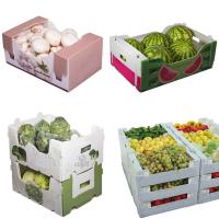 China PP Corrugated Plastic Box 500x270x270mm Waterproof Recyclable Vegetable Fruit Box for sale
