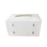 China PP Corrugated Plastic Box Twin Wall Fruit Vegetable Storage Box 600x400mm Blue for sale
