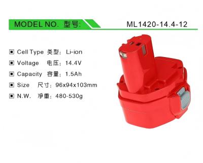 China 14.4V Electric Drill Battery 2000mAh 2600mAh 3000mAh Nickel Hydrogen Battery ML1420 for sale