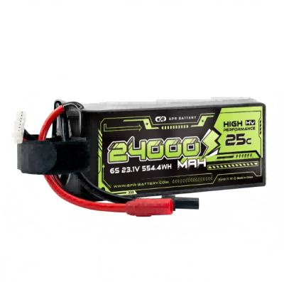 China GPR 6S 23.1V 24000mAh 25C High Voltage LiPo Battery 554.4Wh For Agricultural Drone Survey UAV for sale