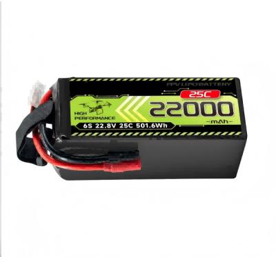 China 22000mAh 6S 22.8V HV Lithium Battery 25C Drone Battery For Agricultural Mapping Multirotor for sale