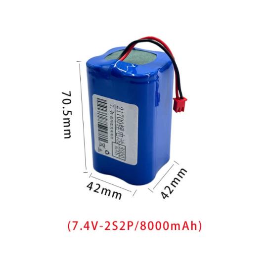 Quality High Capacity 7.4V 8000mAh 21700 Battery Pack BMS Protected For Outdoor String Lights for sale
