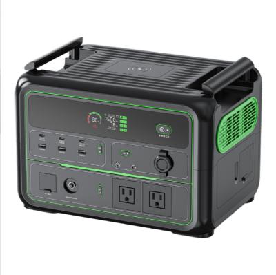 China 1200W LiFePO4 Portable Power Station 1024Wh Pure Sine Wave Solar Generator for Outdoor Camping RV Emergency Backup for sale