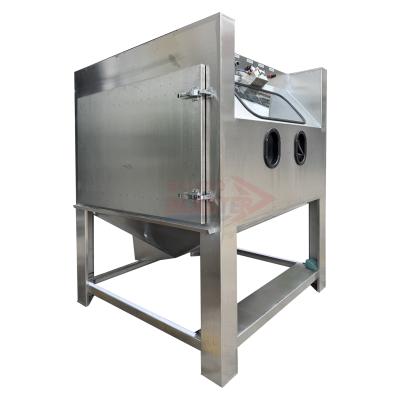 China Industrial Manual Wet Vapor Blasting Cabinet Equipped With Oversized Viewing Window for sale